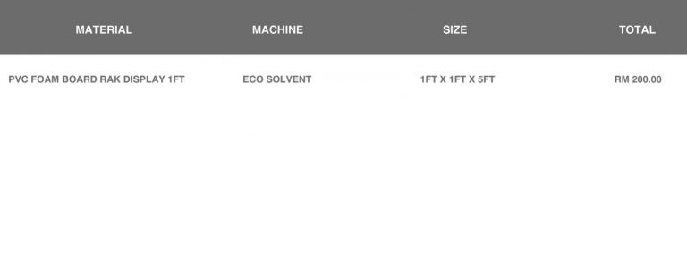 PVC RAK DISPLAY – My Inkjet